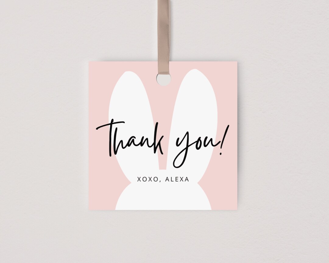 Bunny Birthday Thank You Tag, Some Bunny Birthday Favor Tag, Some Bunny ...