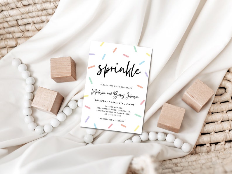 Sprinkle Baby Shower Invitation Baby Sprinkle Invite - Etsy