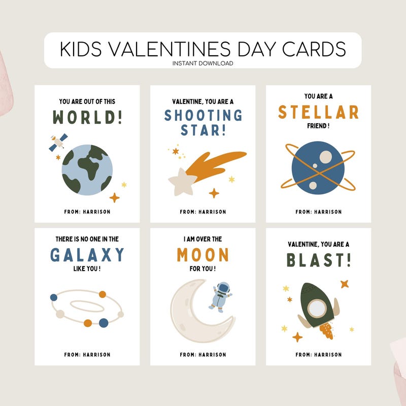 Space Valentine - Etsy