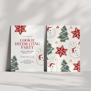 Christmas Cookie Decorating Party Invitation, Holiday Cookie Party ...
