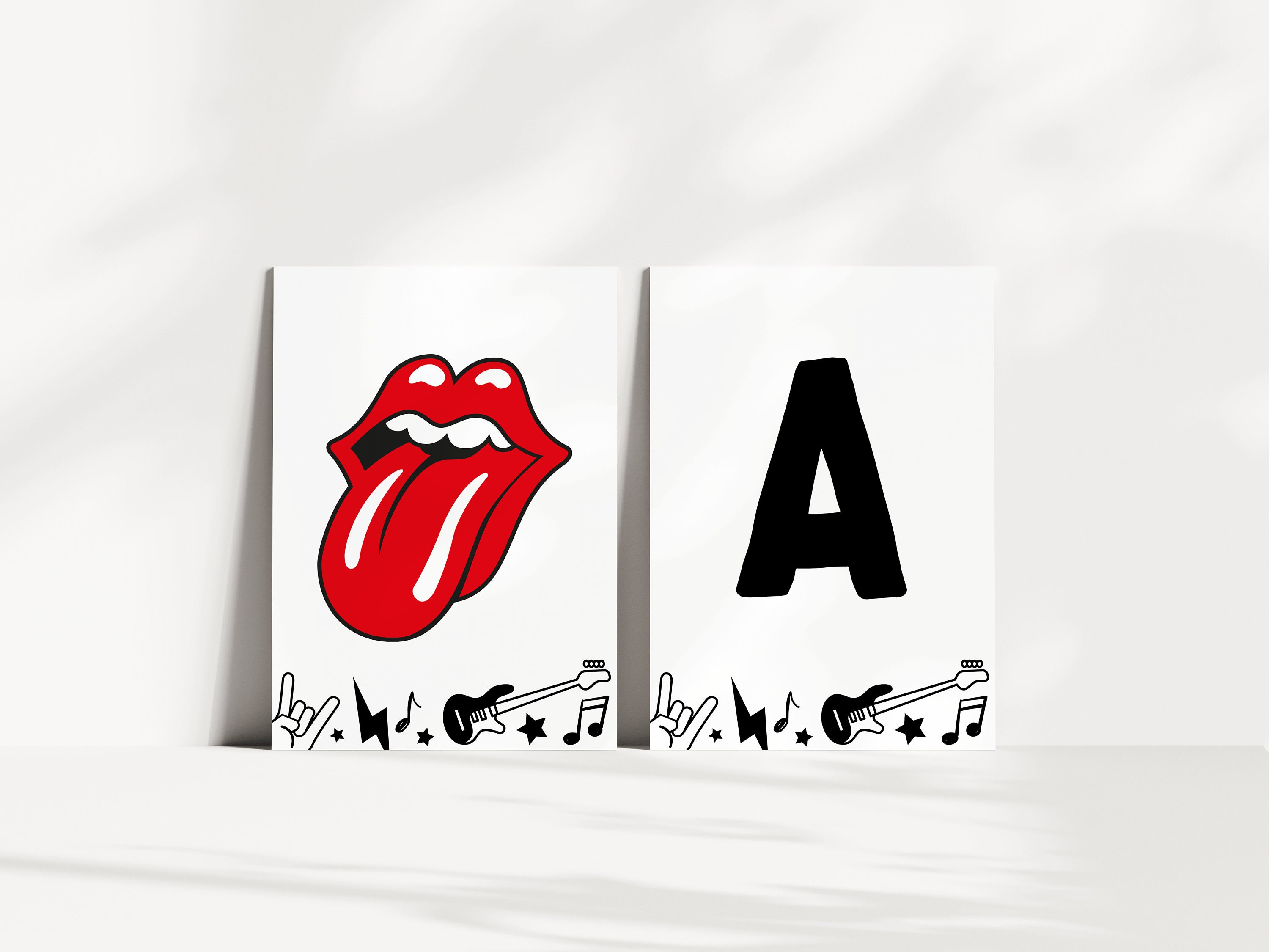 Rock and Roll Editable Sign Rock N Roll Party Decor Rocker - Etsy