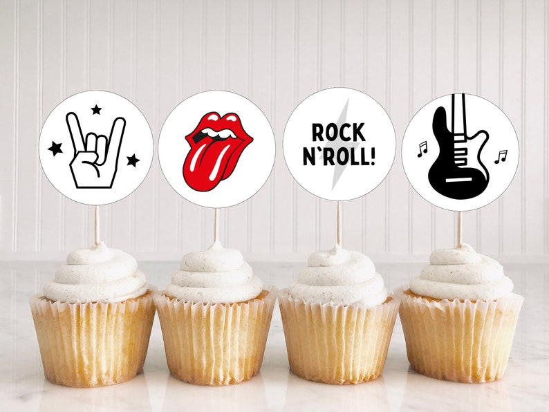 Rock and Roll Editable Sign Rock N Roll Party Decor Rocker - Etsy