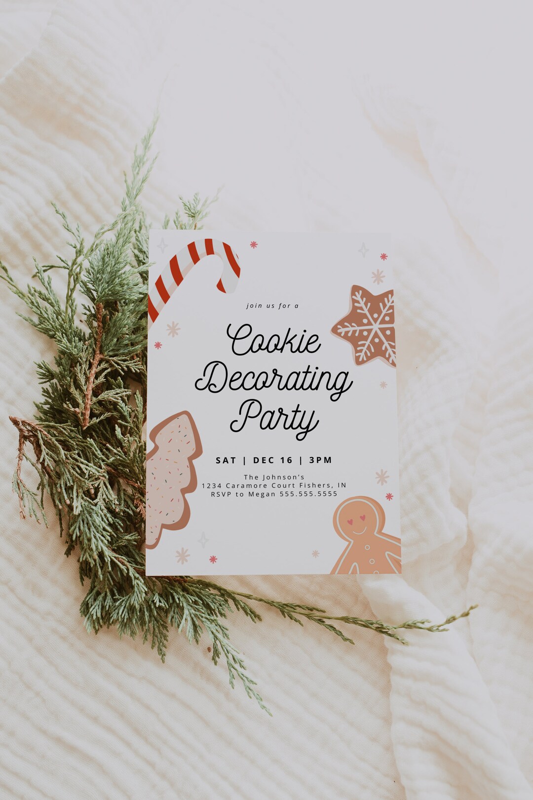 Christmas Cookie Decorating Party Invitation, Holiday Cookie Party ...