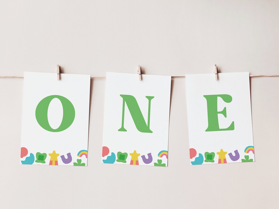 Lucky Charm Banner, Lucky One Decorations, St. Patricks Day Editable ...
