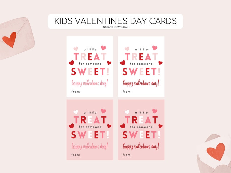 Printable Valentine's Day Tag Sweet Treat Valentines Day - Etsy