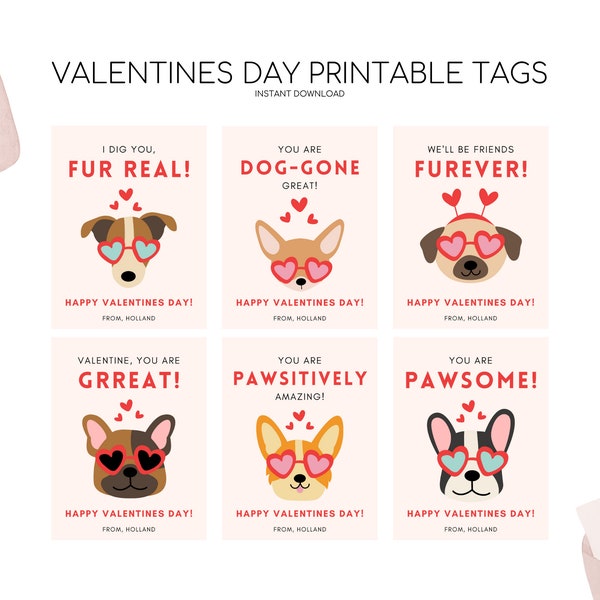 Dog Valentine Card - Etsy