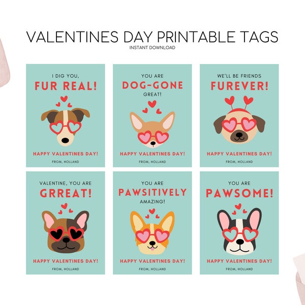 Dog Valentine Card - Etsy