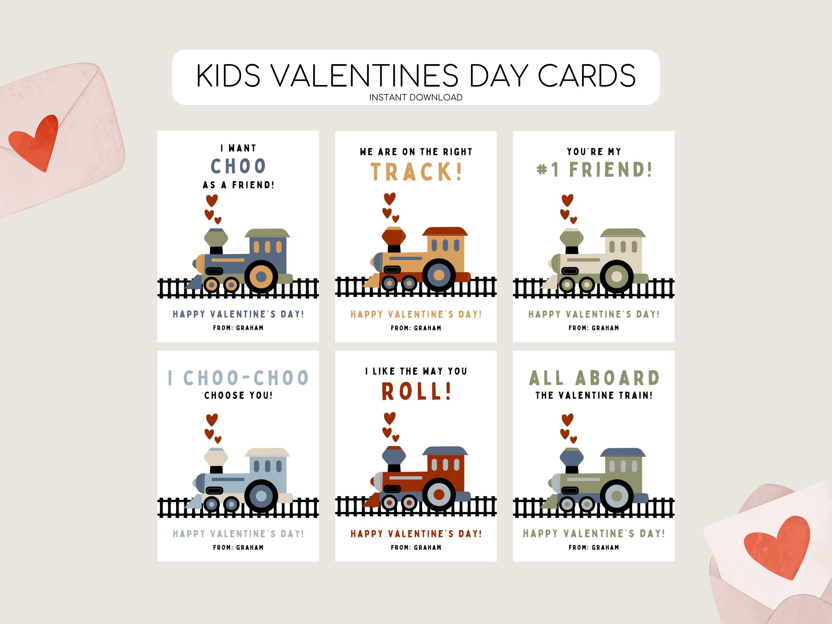 Kids Pirate Valentines Day Cards, Printable Valentines Day Tags, Kid ...