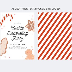 Christmas Cookie Decorating Party Invitation, Holiday Cookie Party ...