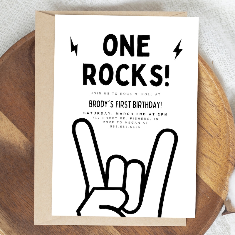 Rock Star Invitation - Etsy