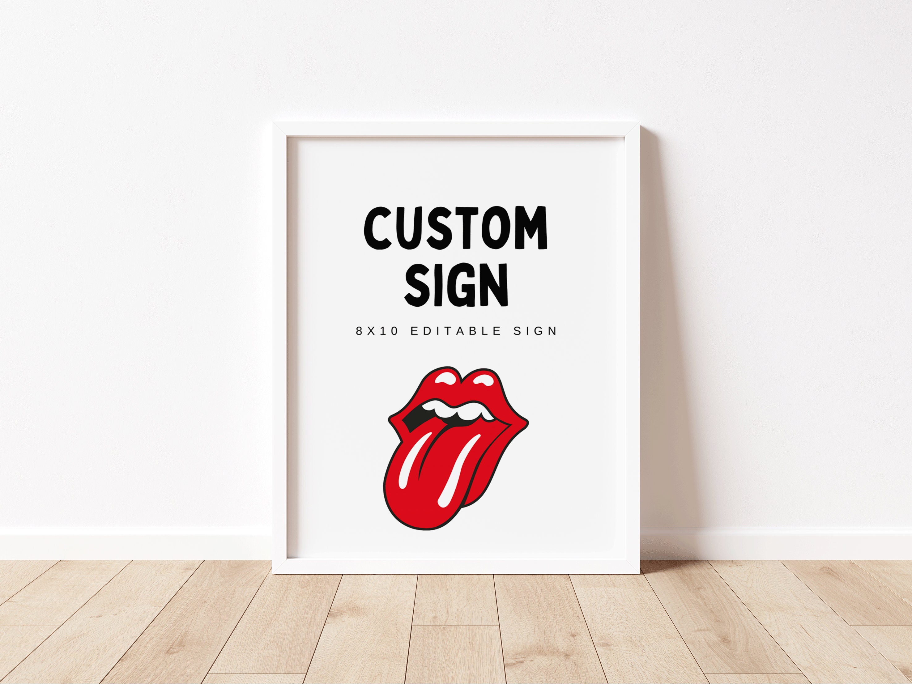 Rock and Roll Editable Sign Rock N Roll Party Decor Rocker - Etsy