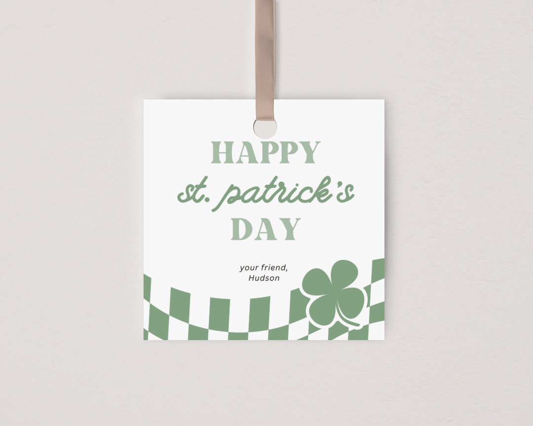 Printable Saint Patrick's Day Tag, St. Patricks Day Sweet Treat Tag ...