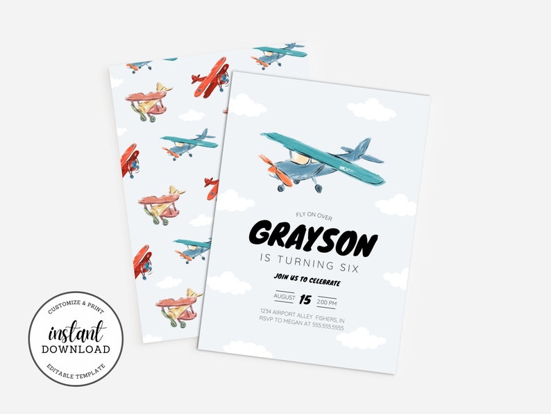 Airplane Birthday Party Signs Plane Party Decorations - Etsy