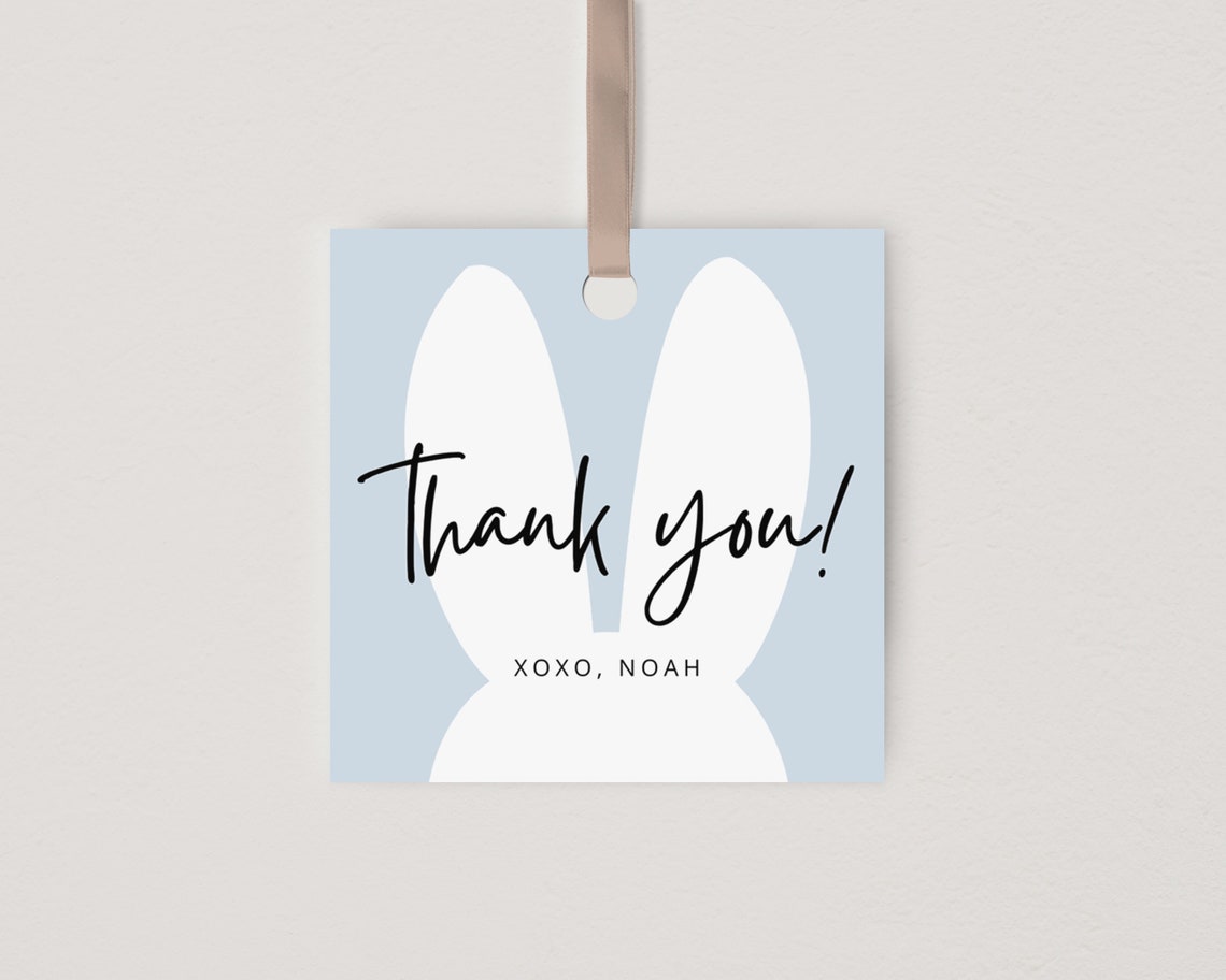 Bunny Birthday Thank You Tag, Some Bunny Birthday Favor Tag, Bunny ...