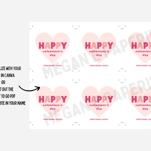 Printable Valentine's Day Tag, Sweet Treat Valentines Day Tag ...