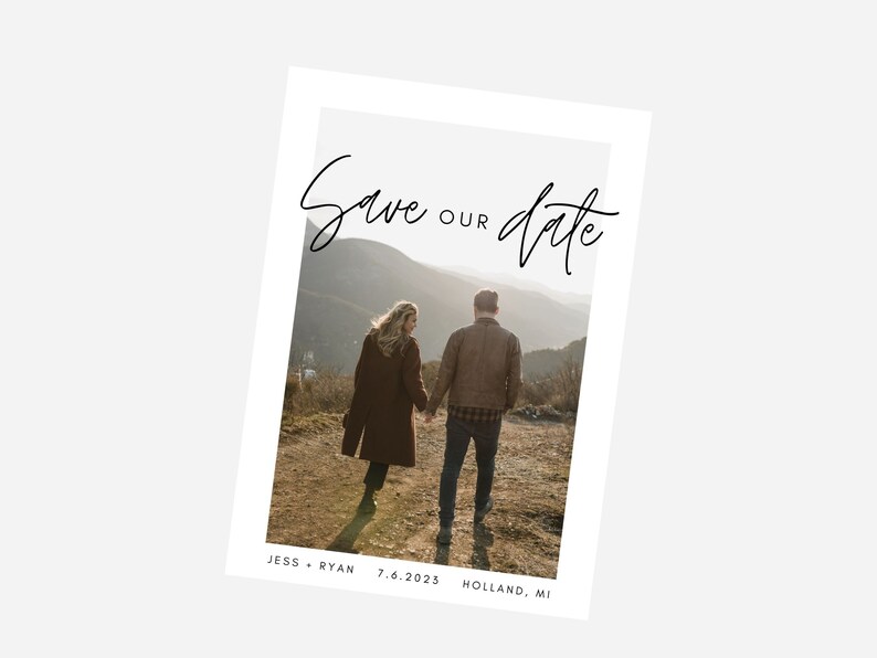 Save the Date Invitation Save Our Date Invite Modern Save - Etsy