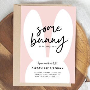 Bunny Birthday Thank You Tag, Some Bunny Birthday Favor Tag, Some Bunny ...