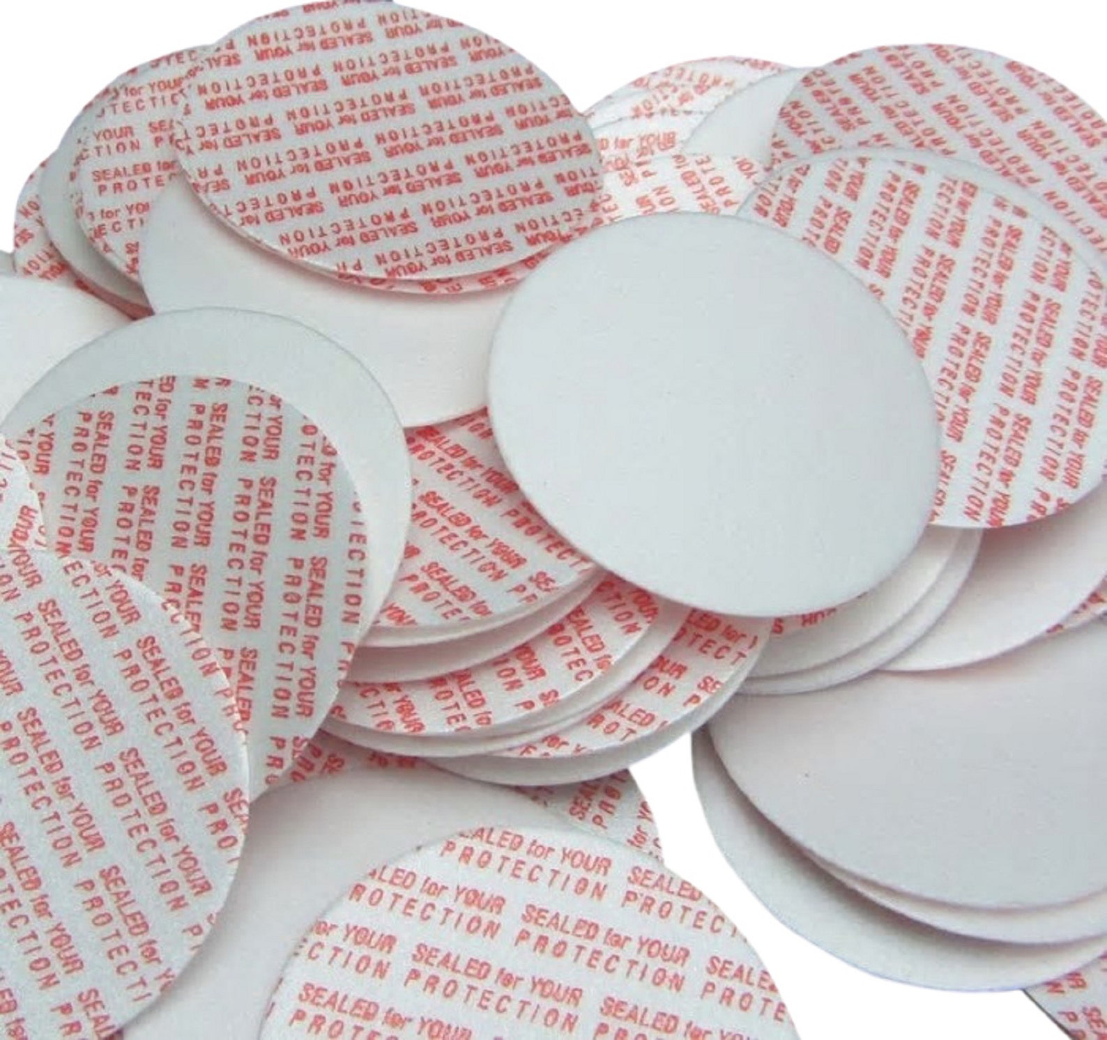 40 mm Pressure Sensitive PS Red Foam Cap Liners Seal Tamper | Etsy