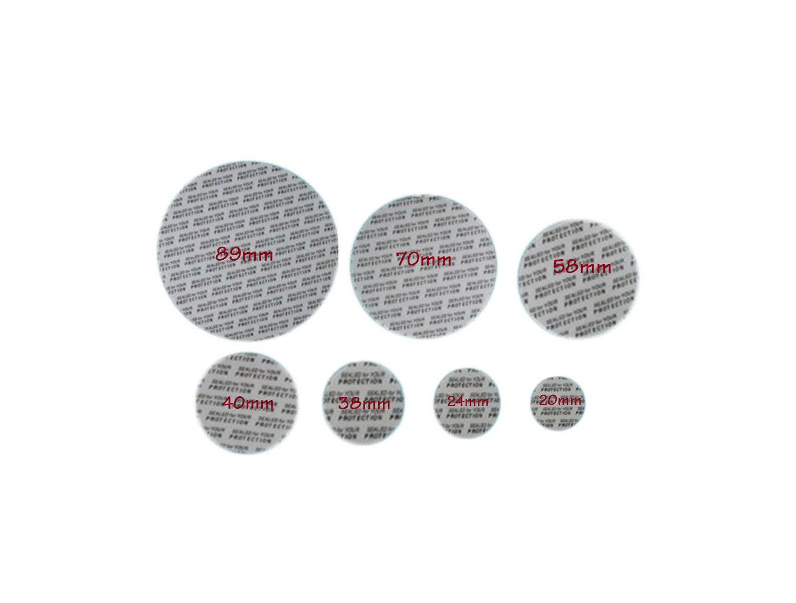 20mm Pressure Sensitive PS Foam Cap Liners Seal Tamper .78" Seal Sealed ...