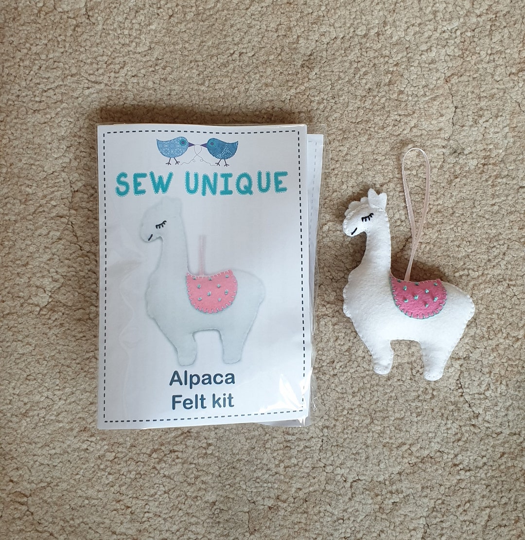 Make Your Own Cute Alpaca Felt Kit/ Sewing Kit / Cute Alpaca /hand ...