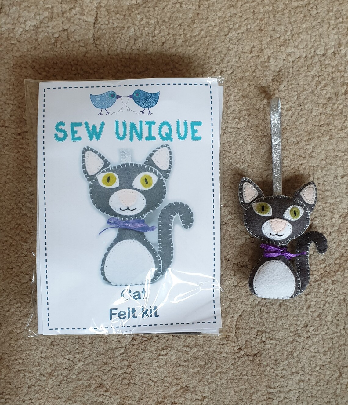 Make Your Own Cute Cat Felt Kit/ Sewing Kit / Cute Cat / | Etsy