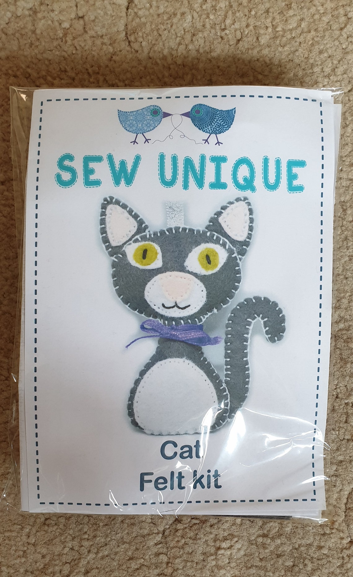 Make Your Own Cute Cat Felt Kit/ Sewing Kit / Cute Cat / - Etsy