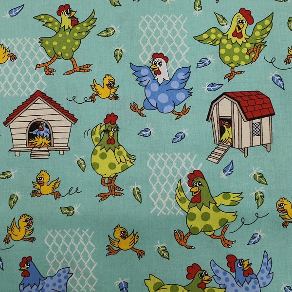Chicken Fabric - Etsy