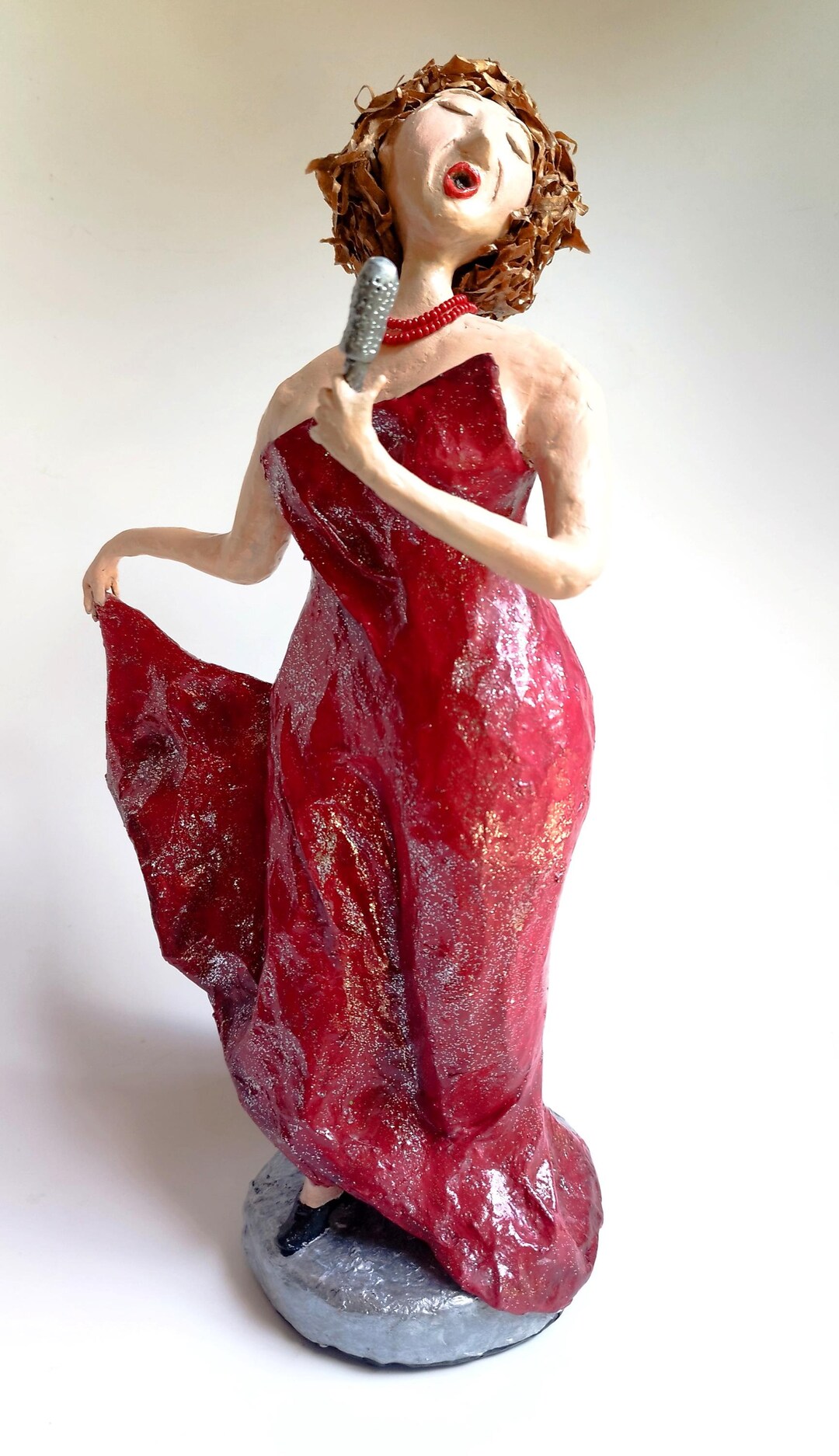 The Opera Singer -paper Mache Sculpture, - Etsy