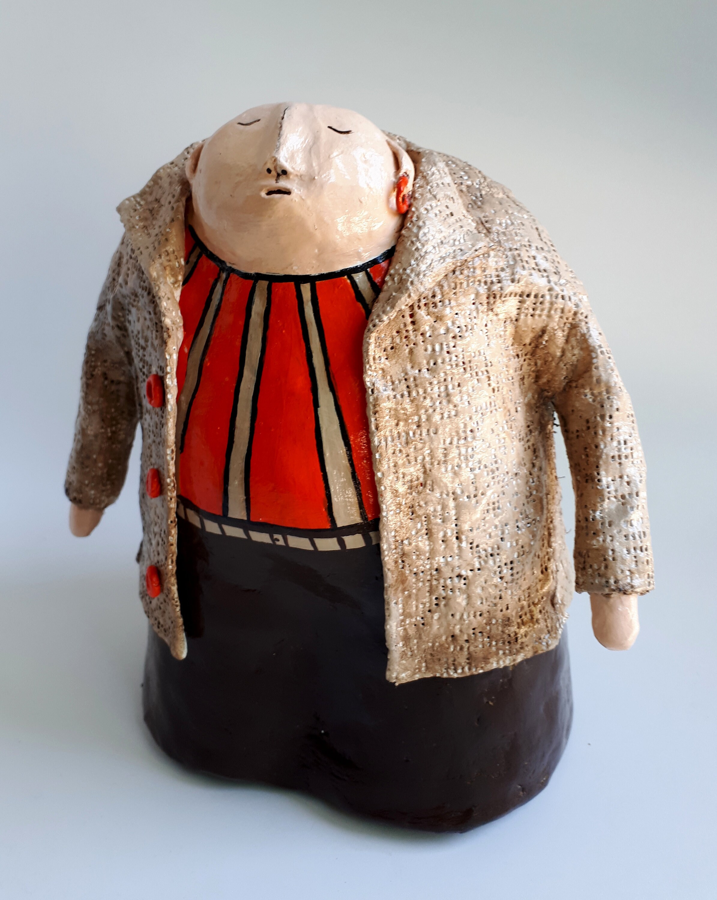 Paper Mache Sculpture - the Old Man With the Earring - Etsy