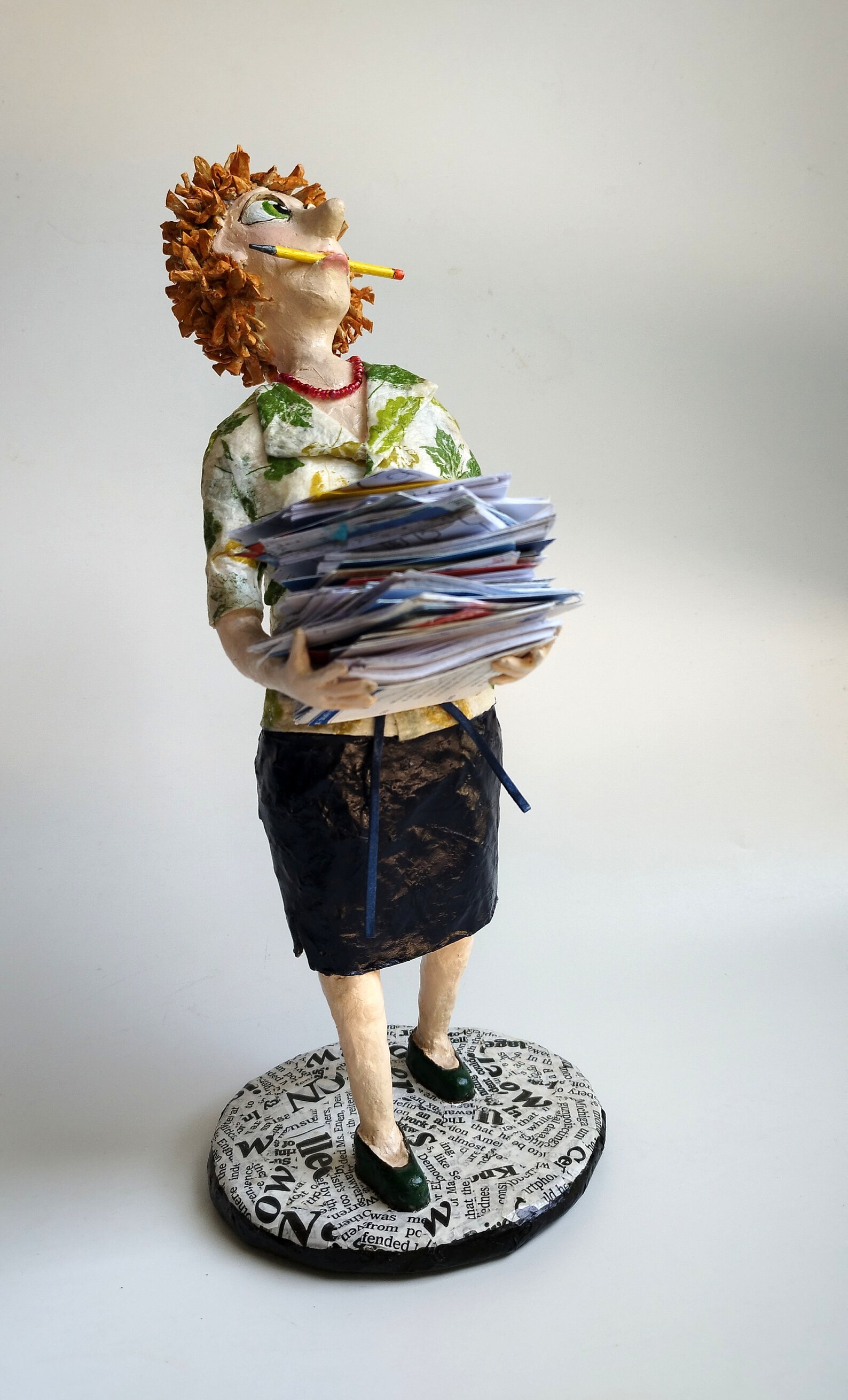 The Diligent Secretary - Paper Mache Sculpture. - Etsy