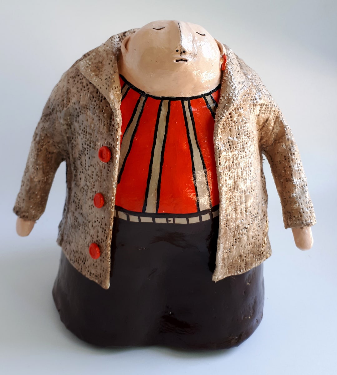 Paper Mache Sculpture - the Old Man With the Earring - Etsy