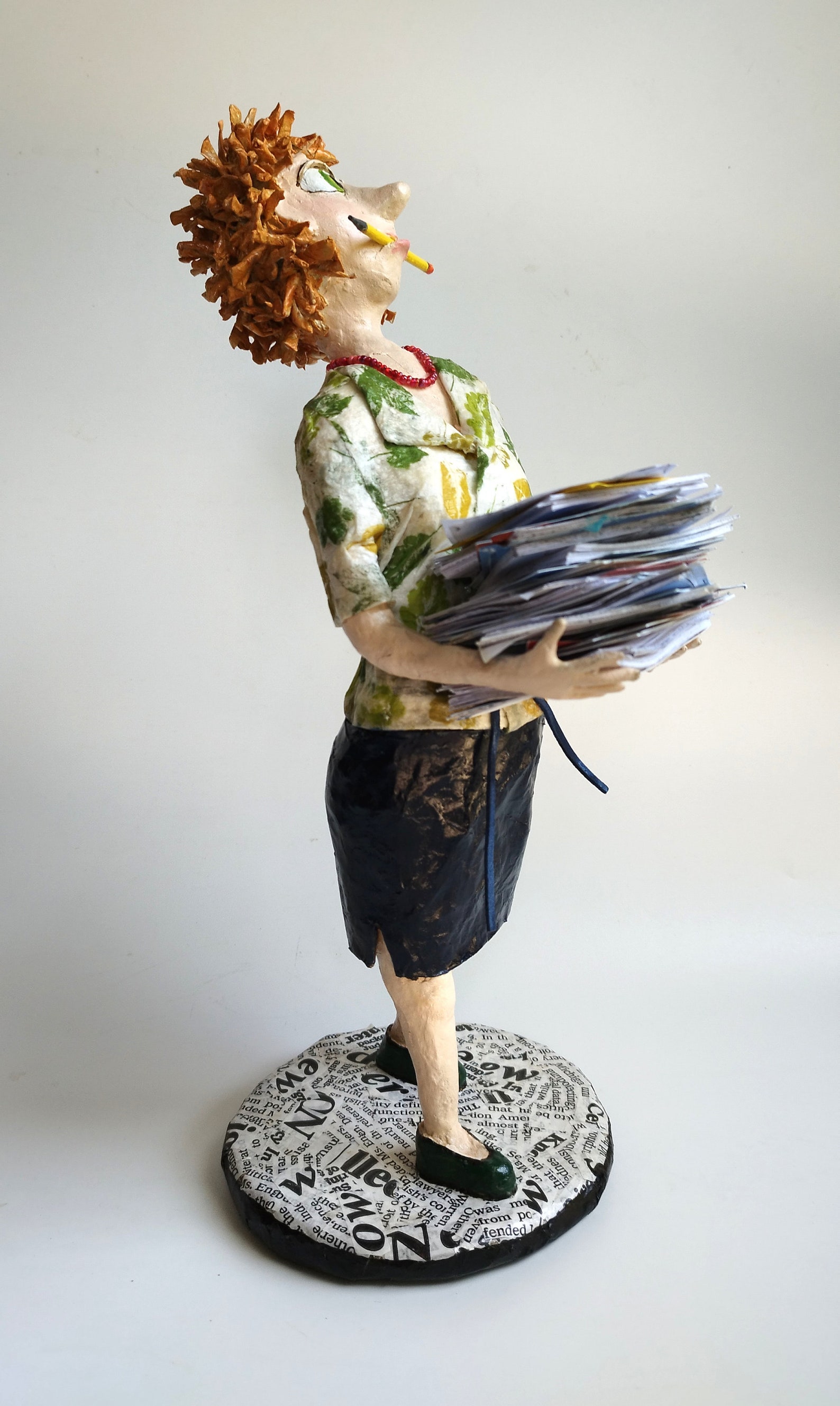 The Diligent Secretary Paper Mache Sculpture. - Etsy