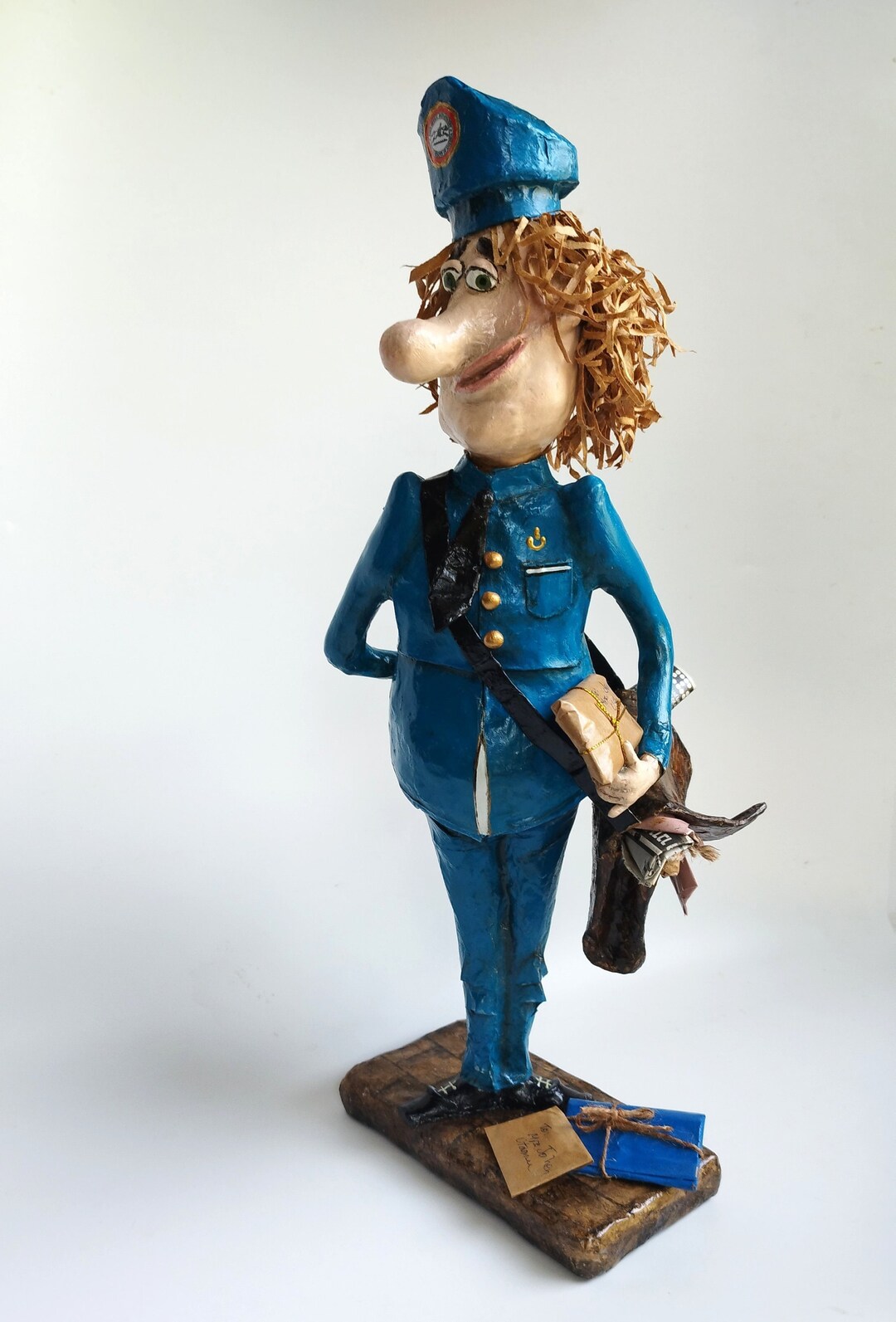 The Dedicated Postman - Paper Mache Sculpture - Etsy
