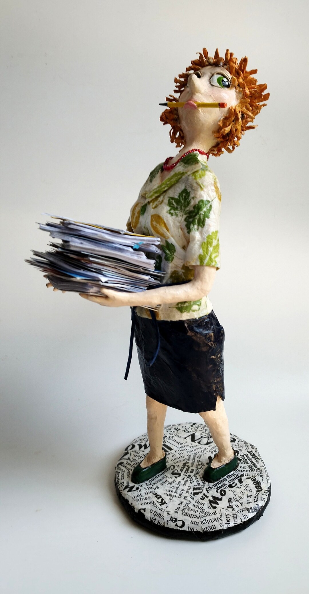 The Diligent Secretary Paper Mache Sculpture. - Etsy