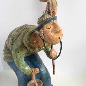 A Bewildered Fisherman-paper Mache Sculpture - Etsy