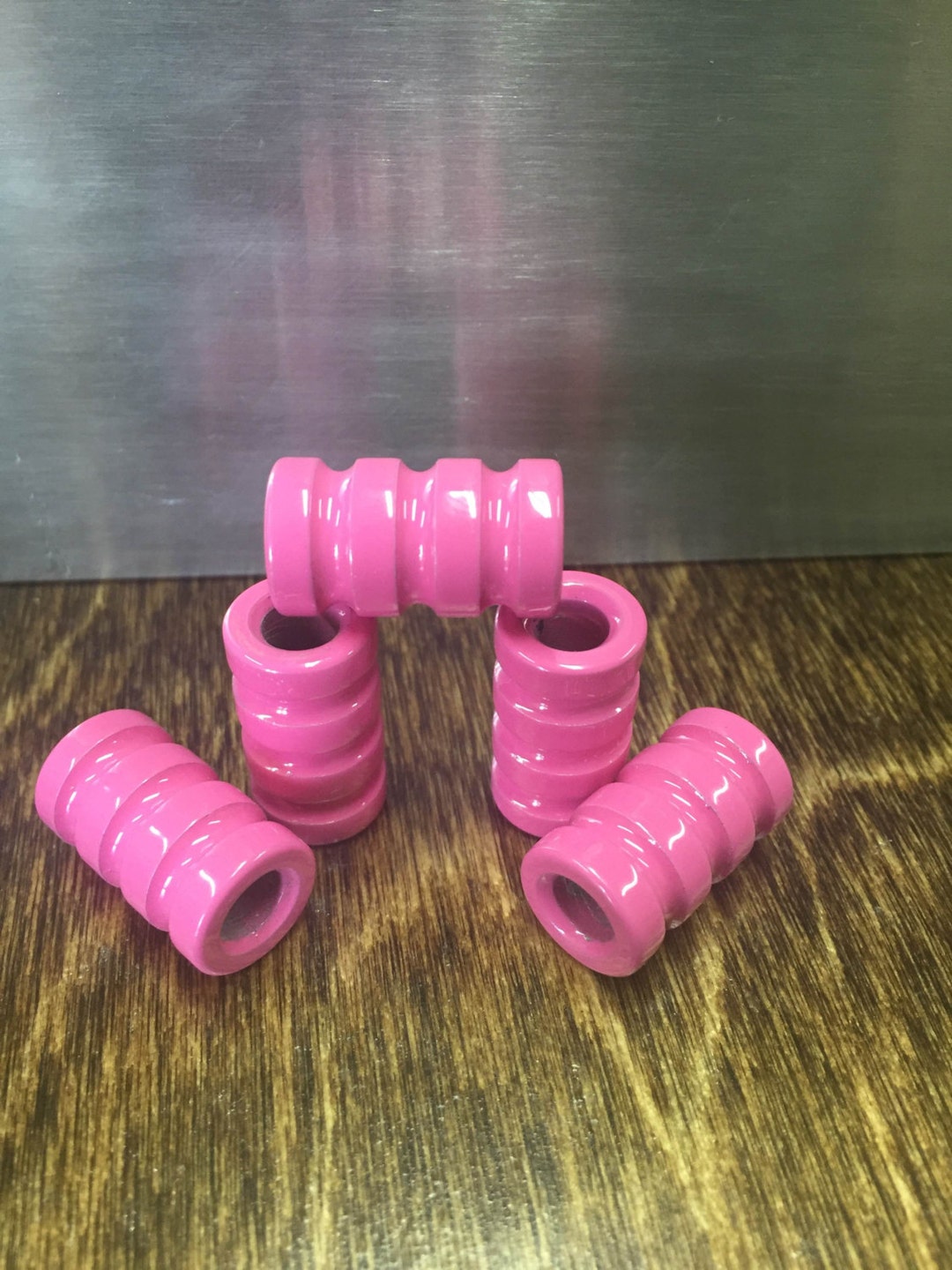 Streak Pink EDC Bead / Every Day Carry / Paracord Bead / Aluminum ...