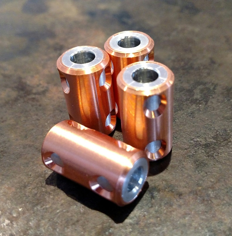 Fire & Ice Copper EDC Bead / Every Day Carry / Paracord Bead / CNC ...