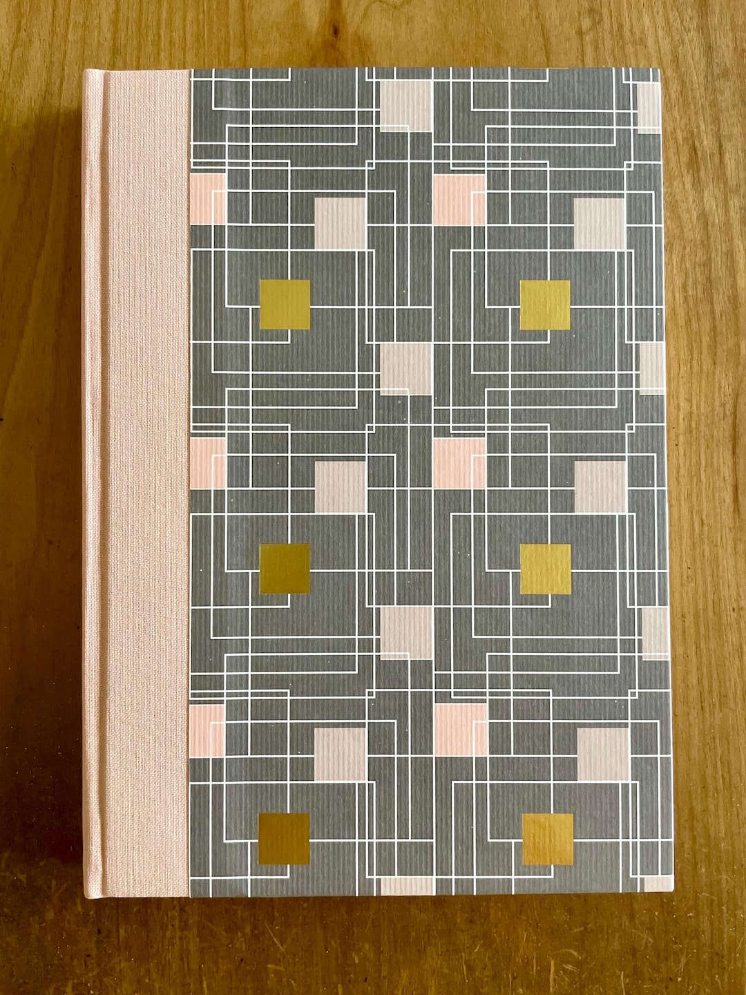 Grid Graph Journal - Pink Squares on Gray - (192 Pages) - Etsy