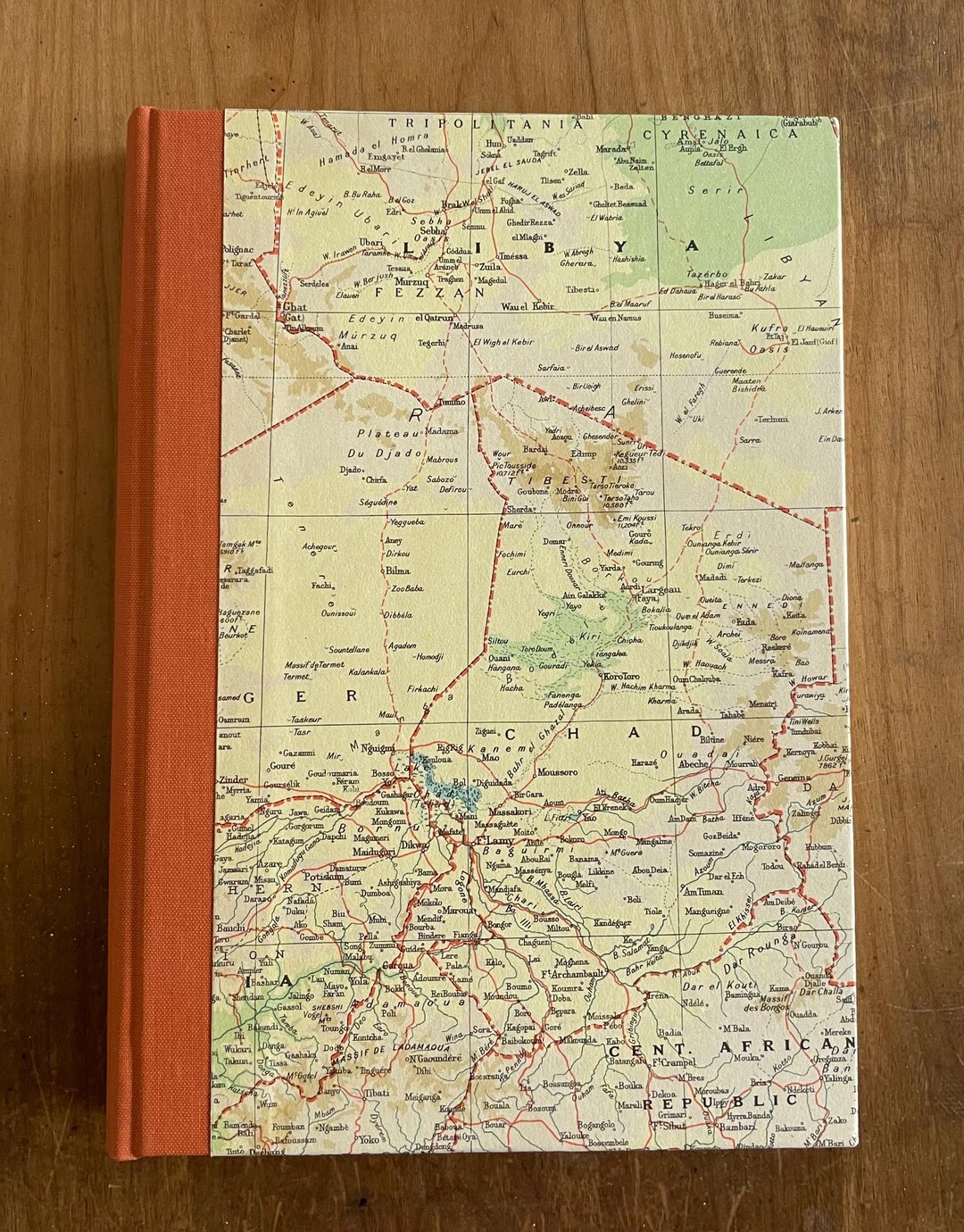 Lined Journal - 1963 Vintage Map of Africa, Chad, Libya, Niger, Ghana ...
