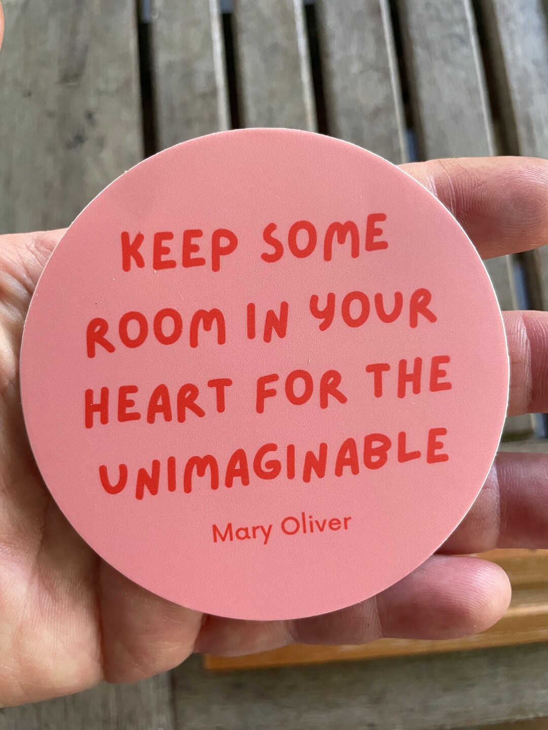 3"x3" Quote Circle Sticker - Waterpoof Vinyl - Keep Some Room in Your ...
