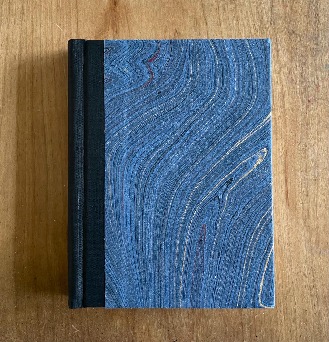 Journal, Sketchbook, Notebook - Navy Blue Marble With Gold (128 Pages ...