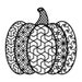 Zen Pumpkin, Zentangle Fancy Fall Autumn Halloween Mandala Swirl ...