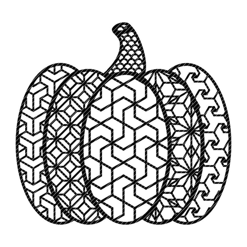 Zen Pumpkin Zentangle Fancy Fall Autumn Halloween Mandala - Etsy Singapore
