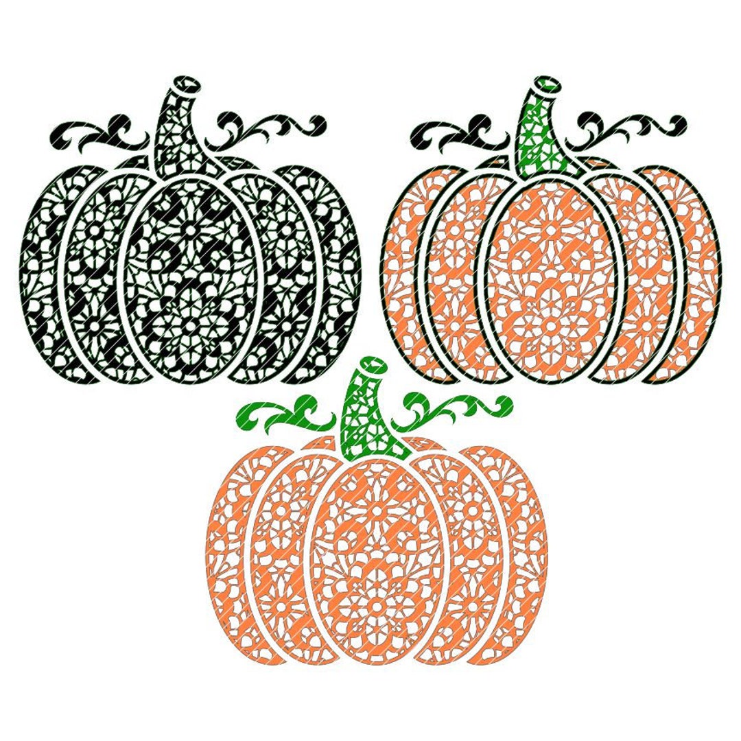 Lace Zen Pumpkin, 3 Variations Fancy Fall Autumn Halloween Zentangle ...