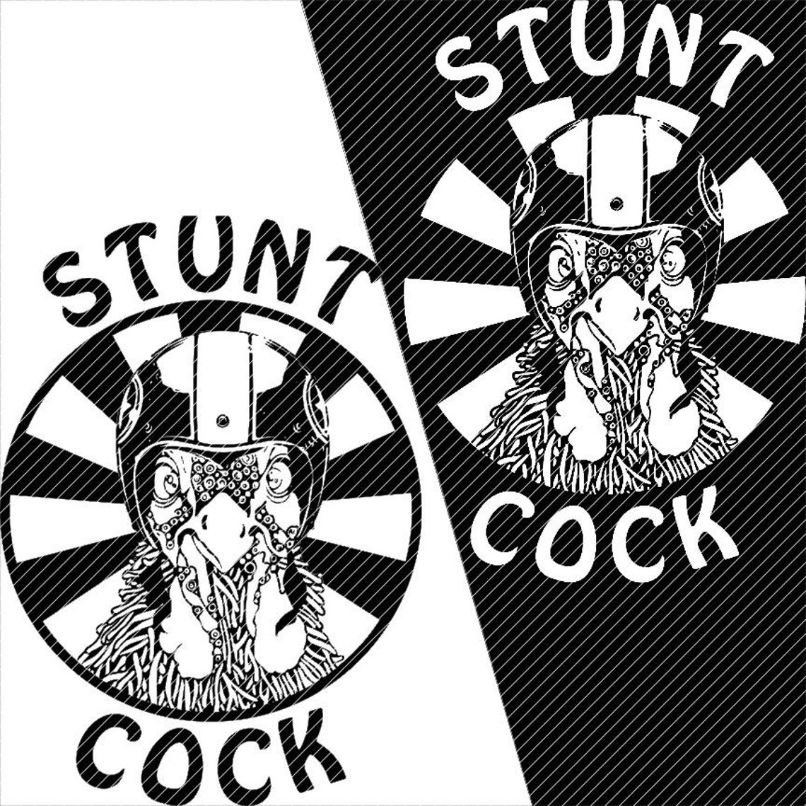 Stunt Cock, Moto Rooster Motorcycle Biker 2 Versions Svg Jpg Png ...
