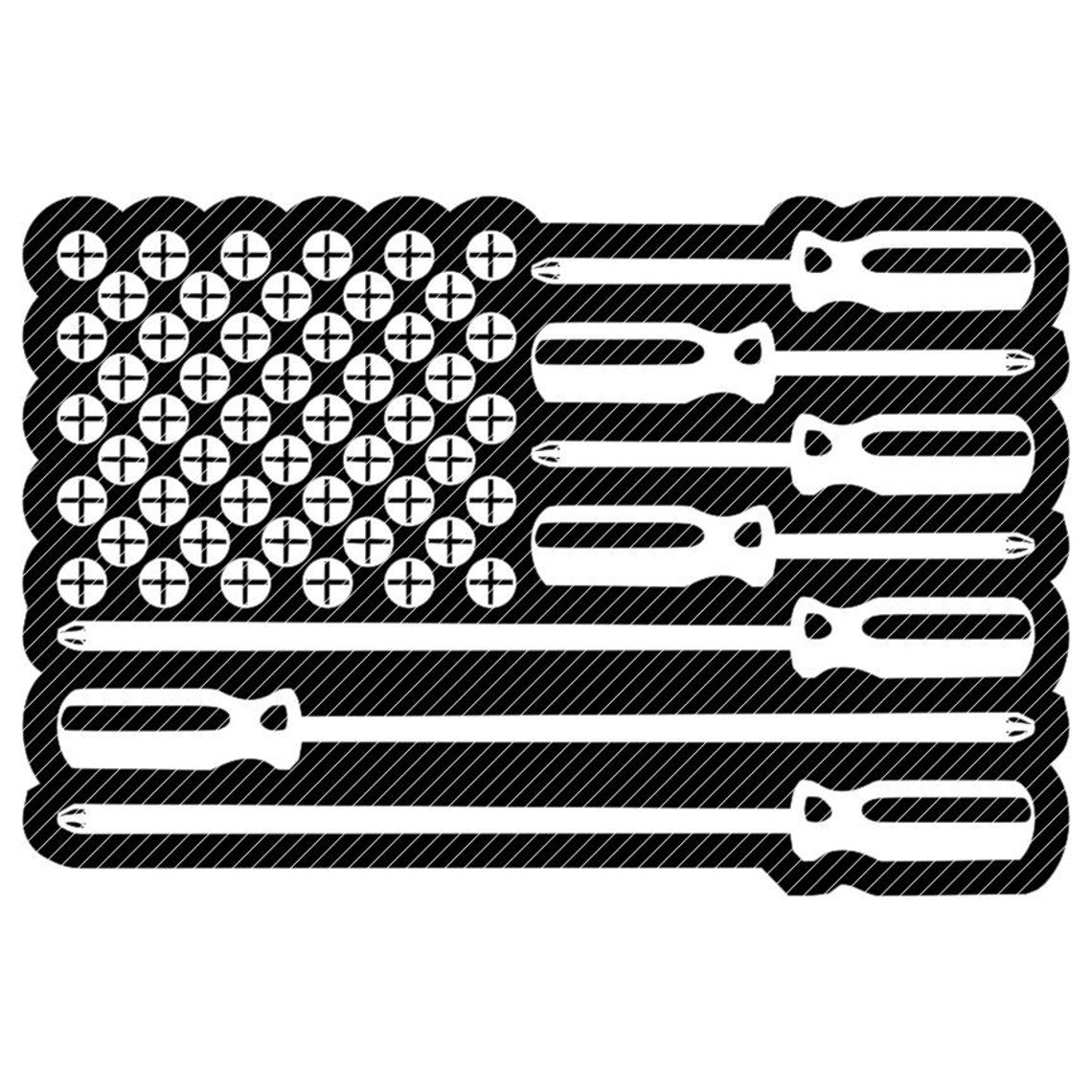 Screwdriver Tool Flag 3 Versions U.S.A. America Svg Jpg Png - Etsy