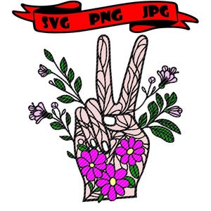 Peace Wave Mandala, 2 Versions Floral Biker Peace Sign Wave Motorcycle ...