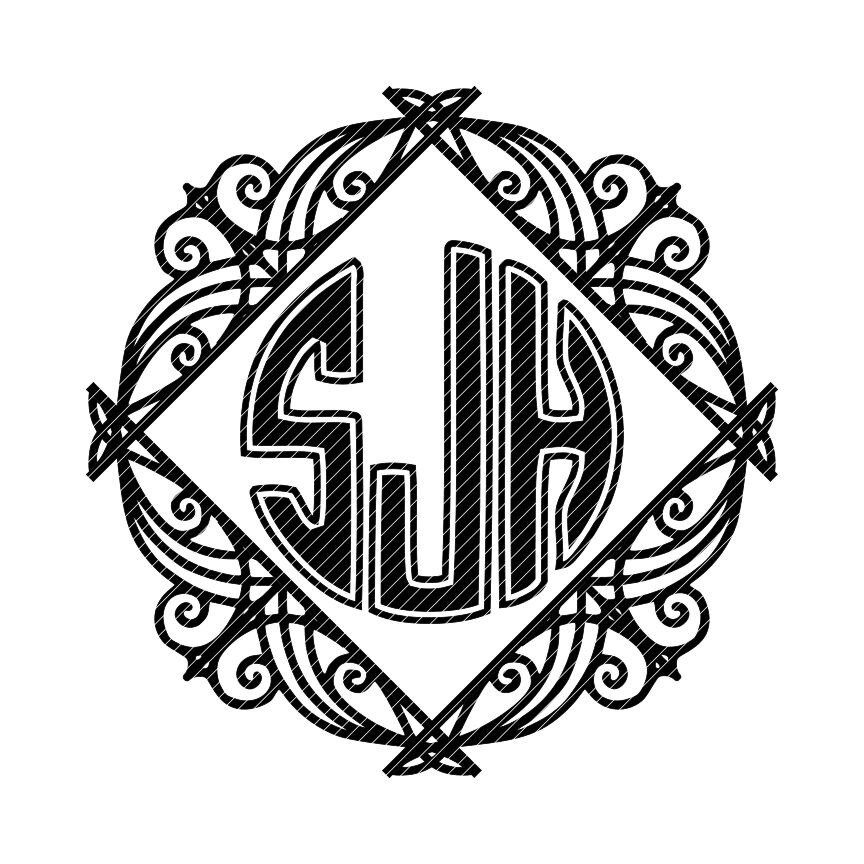 Fancy Monogram Frame Clipart Vector Graphics Cut Files - Etsy
