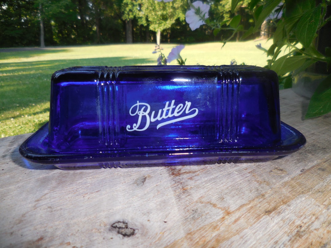 Cobalt Blue Butter Dish - Etsy