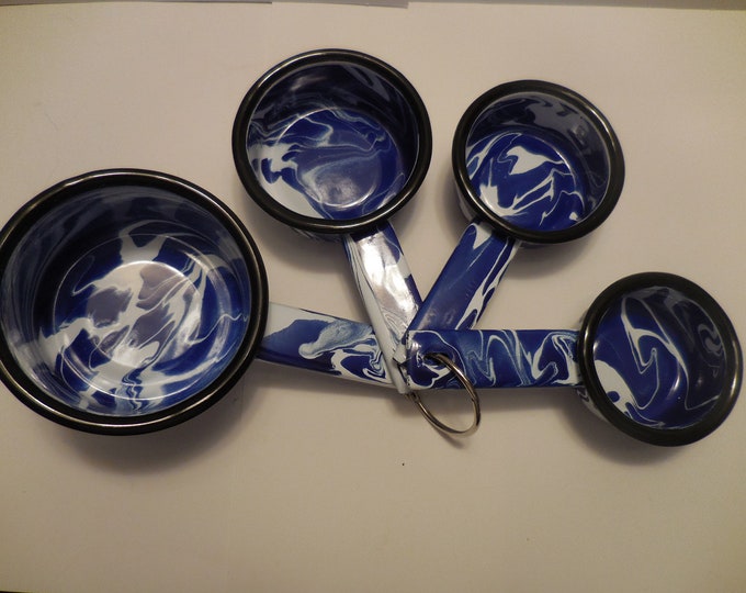 Enamelware Farmhouse 4 Pc. MEASURING CUP Set 1/4, 1/3, 1/2, 1 Cup - Etsy